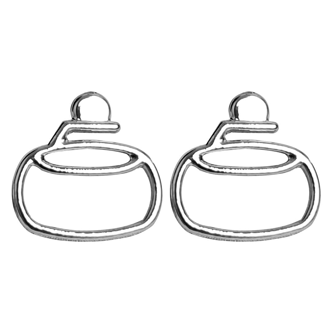 Curling Rock Outline Stud Earrings – ashamwholesale.com